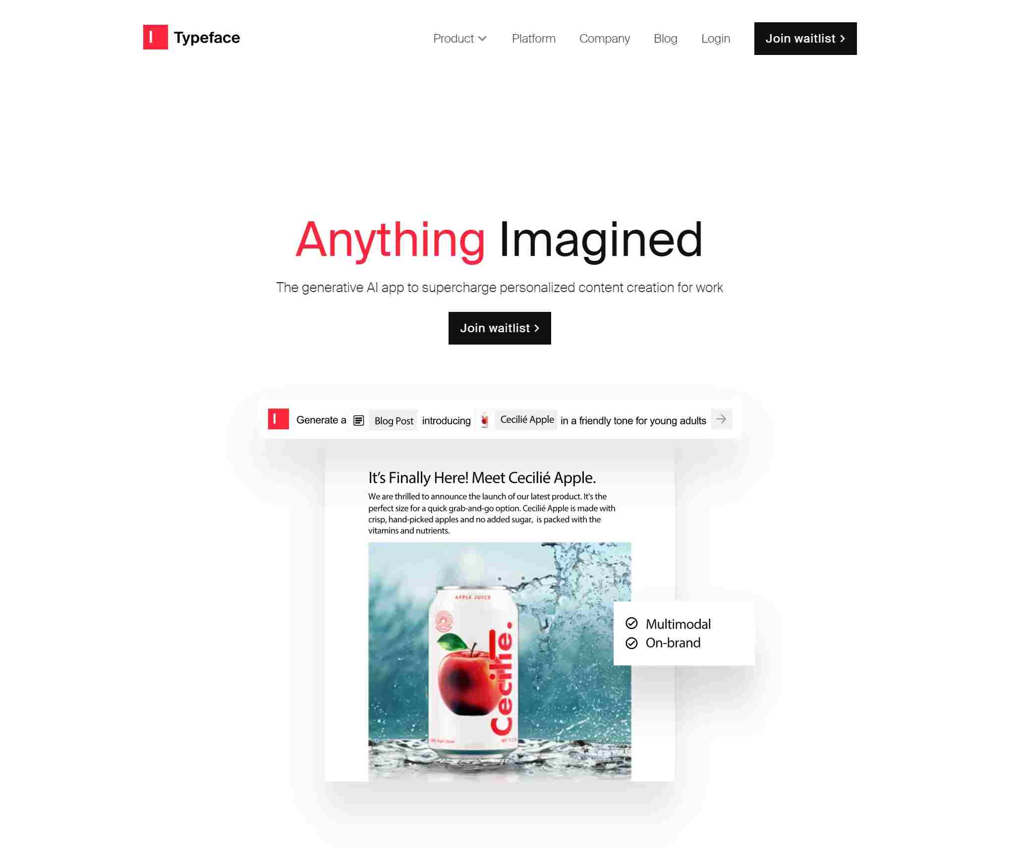 Typeface首页 - AI创意内容创作助手(typeface.ai) - 酷米站长网