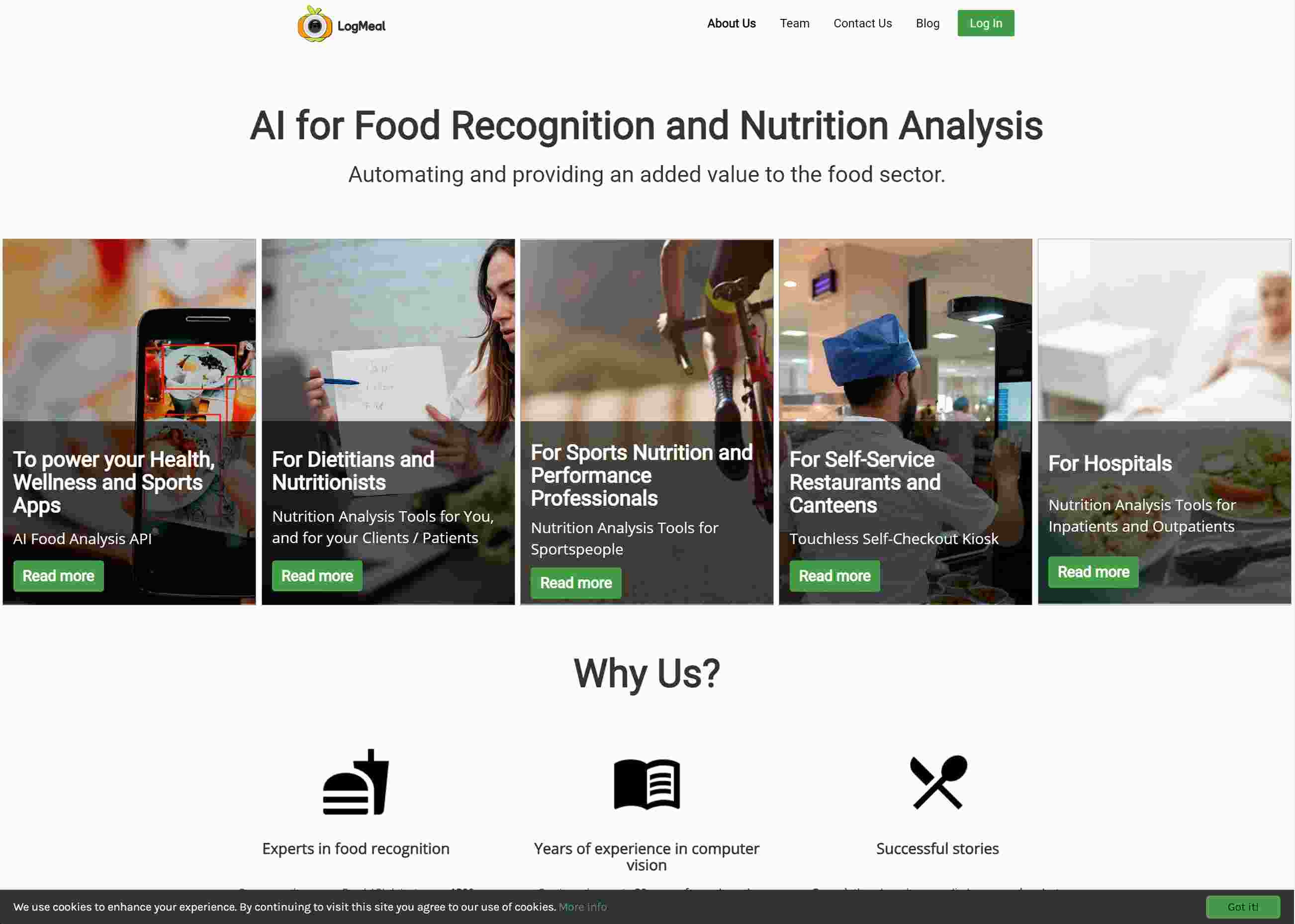 LogMeal Food AI首页 - 人工智能用于食品识别和营养分析(logmeal.es) - 酷米站长网