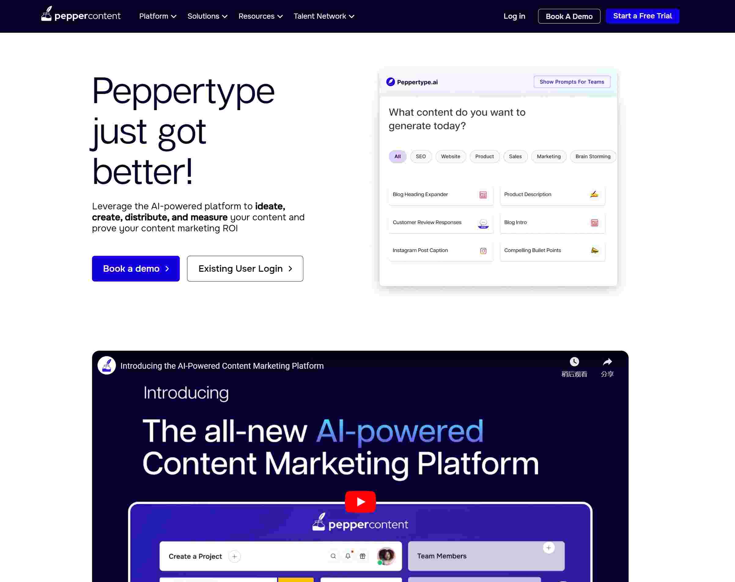Peppertype首页 - AI高质量内容生成(peppercontent.io) - 酷米站长网