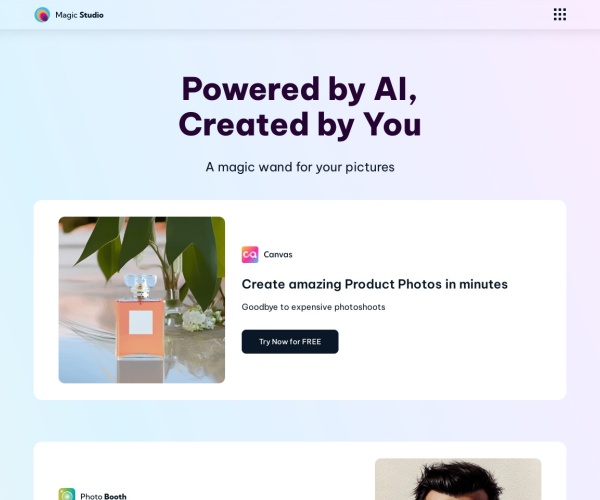 MagicStudio首页 - 高颜值AI图像处理工具(magicstudio.com) - 酷米站长网